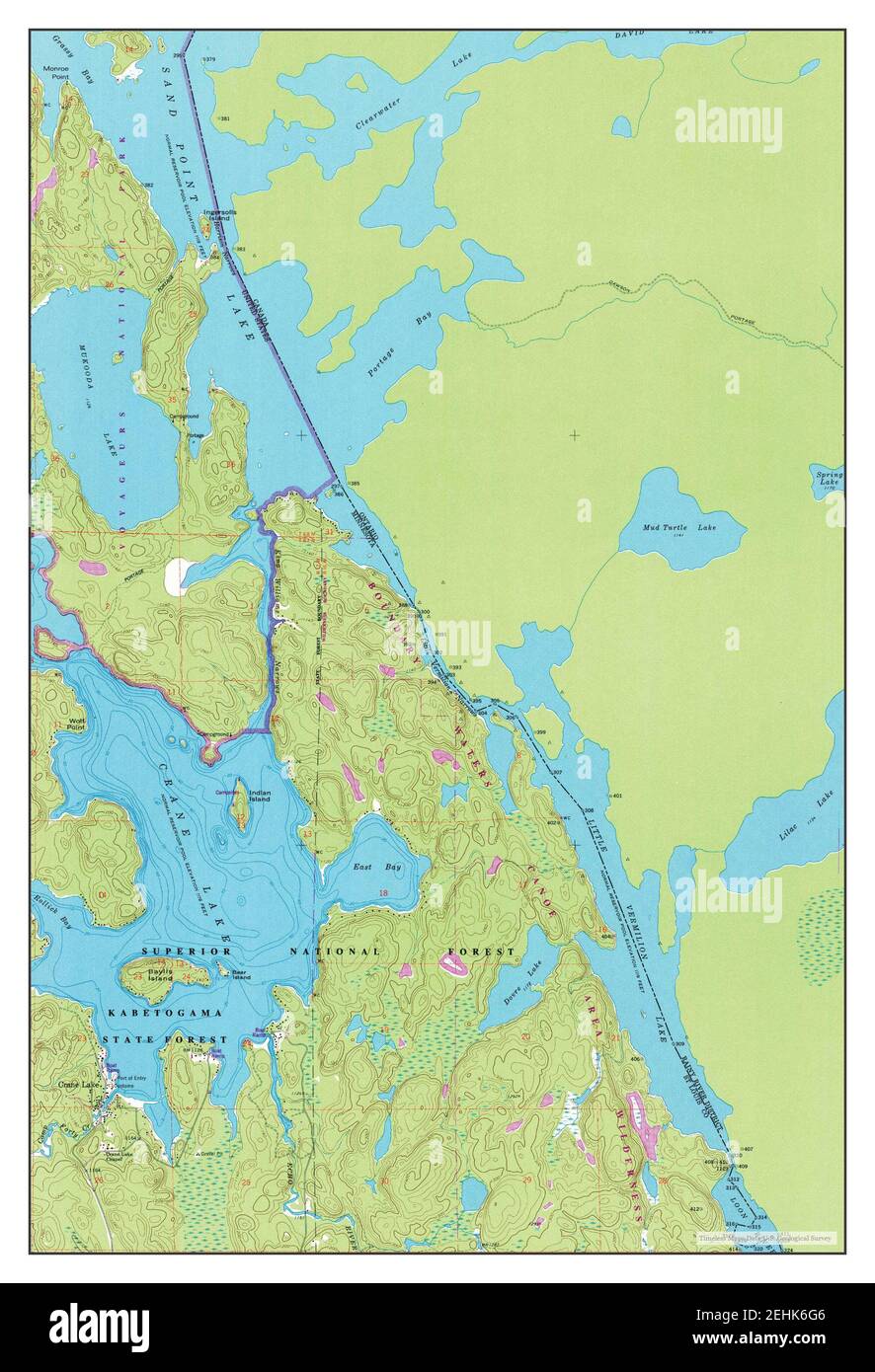 Crane Lake, Minnesota, map 1963, 1:24000, United States of America by ...