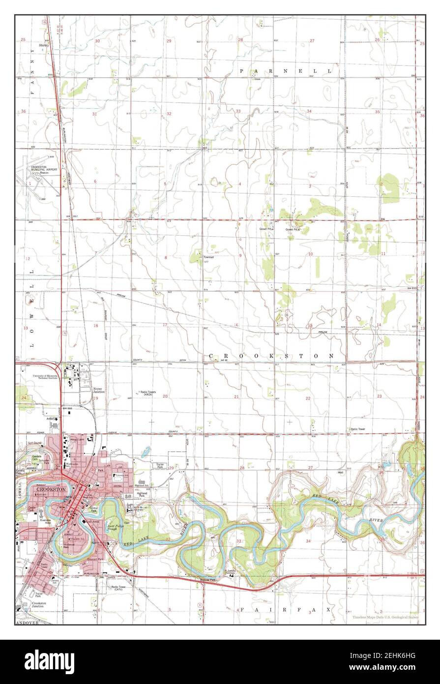 Map of crookston hi-res stock photography and images - Alamy
