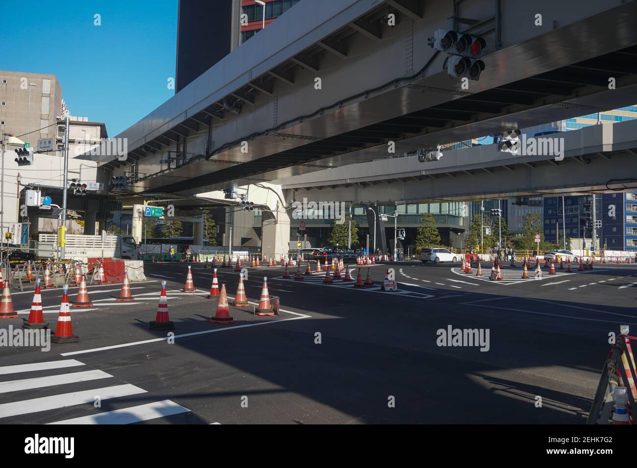 Repair the Road in Tokyo Japan Stock Photo Stock Images Stock Pictures ...