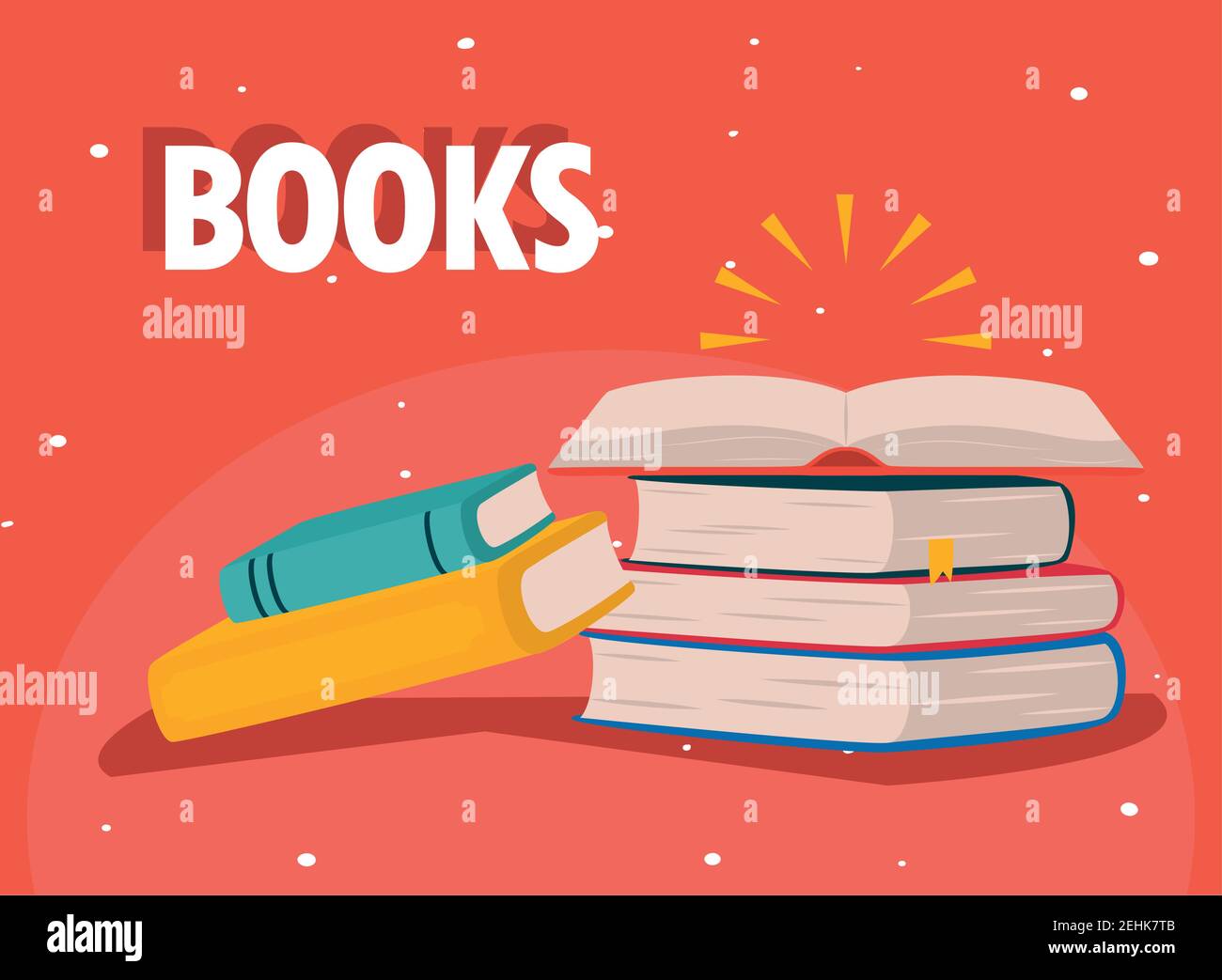 books on red background design, Education literature and read theme ...