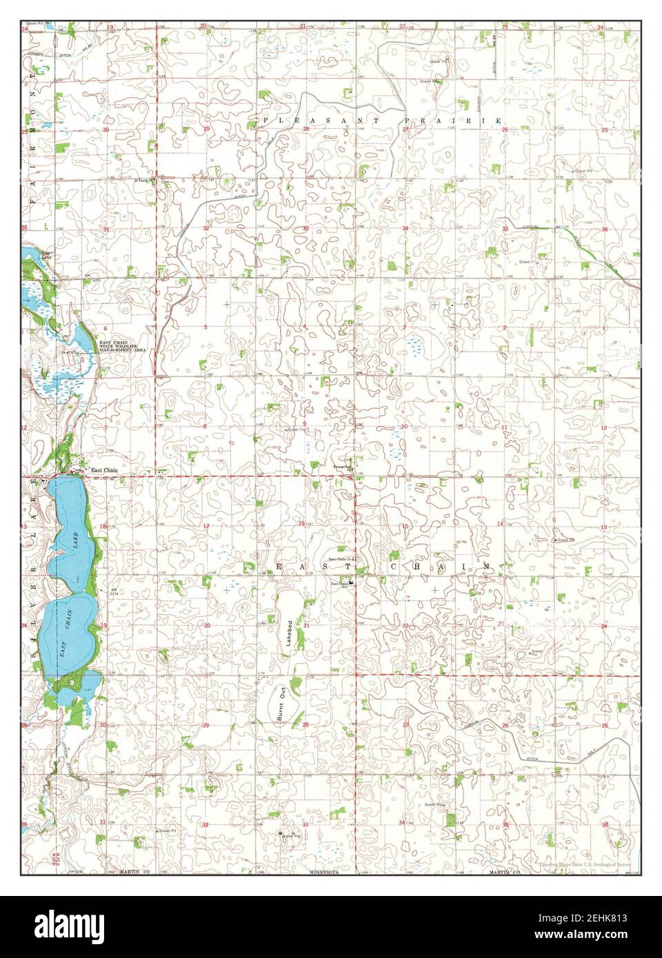 East Chain, Minnesota, map 1967, 1:24000, United States of America by ...