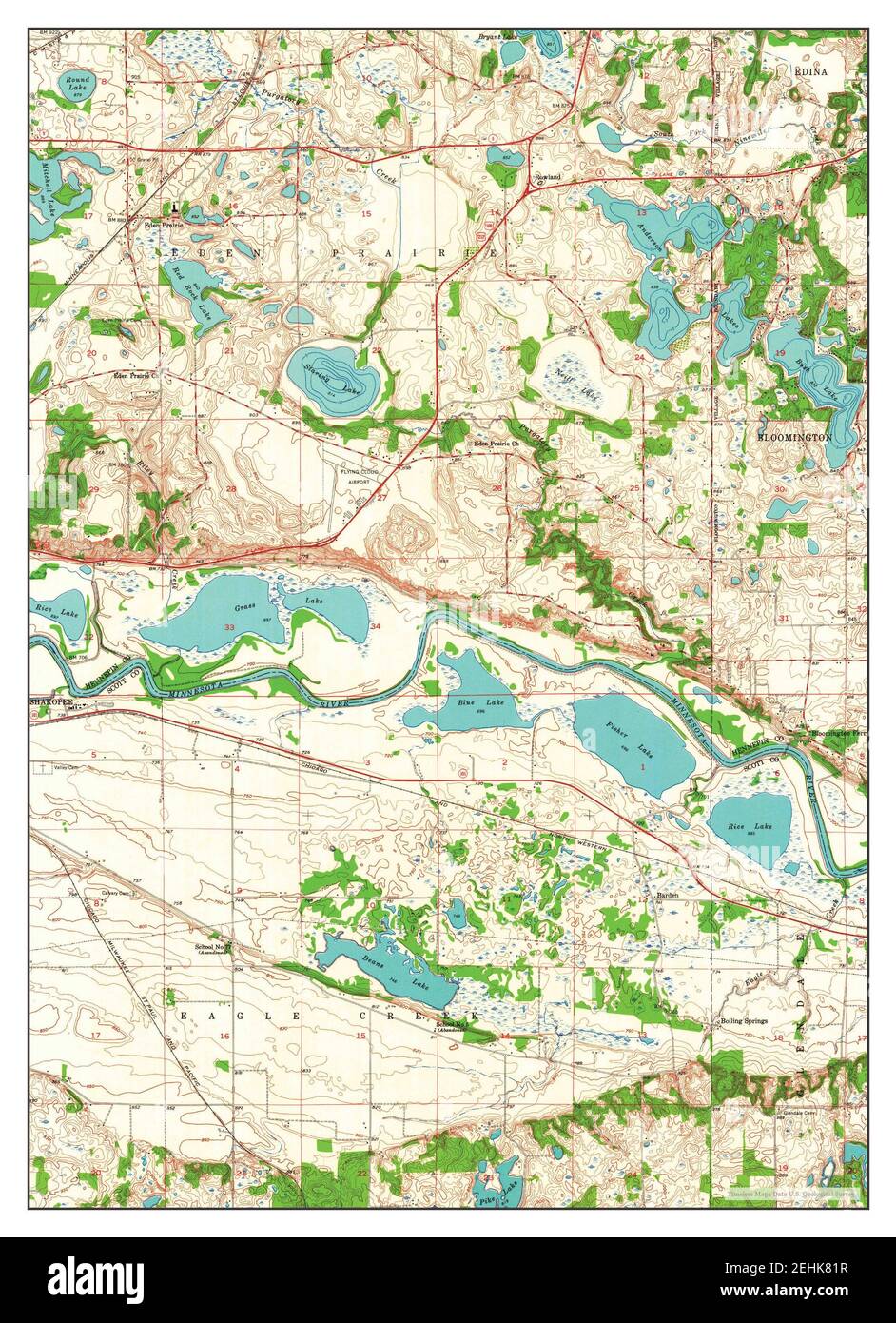 Eden Prairie, Minnesota, map 1954, 1:24000, United States of America by ...