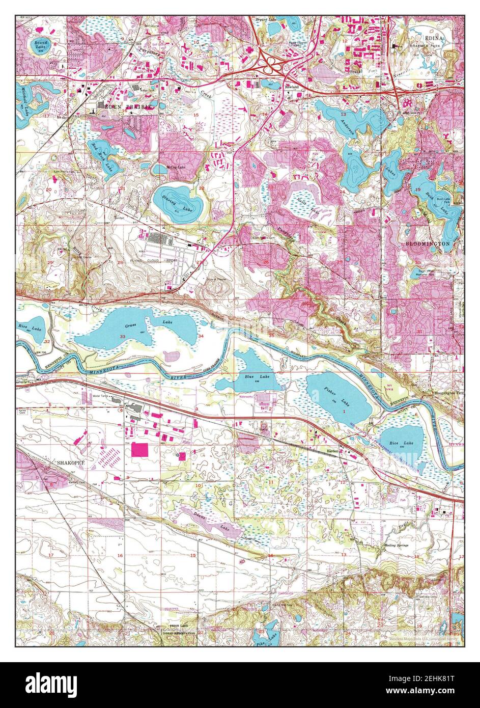 Eden Prairie, Minnesota, map 1967, 1:24000, United States of America by ...