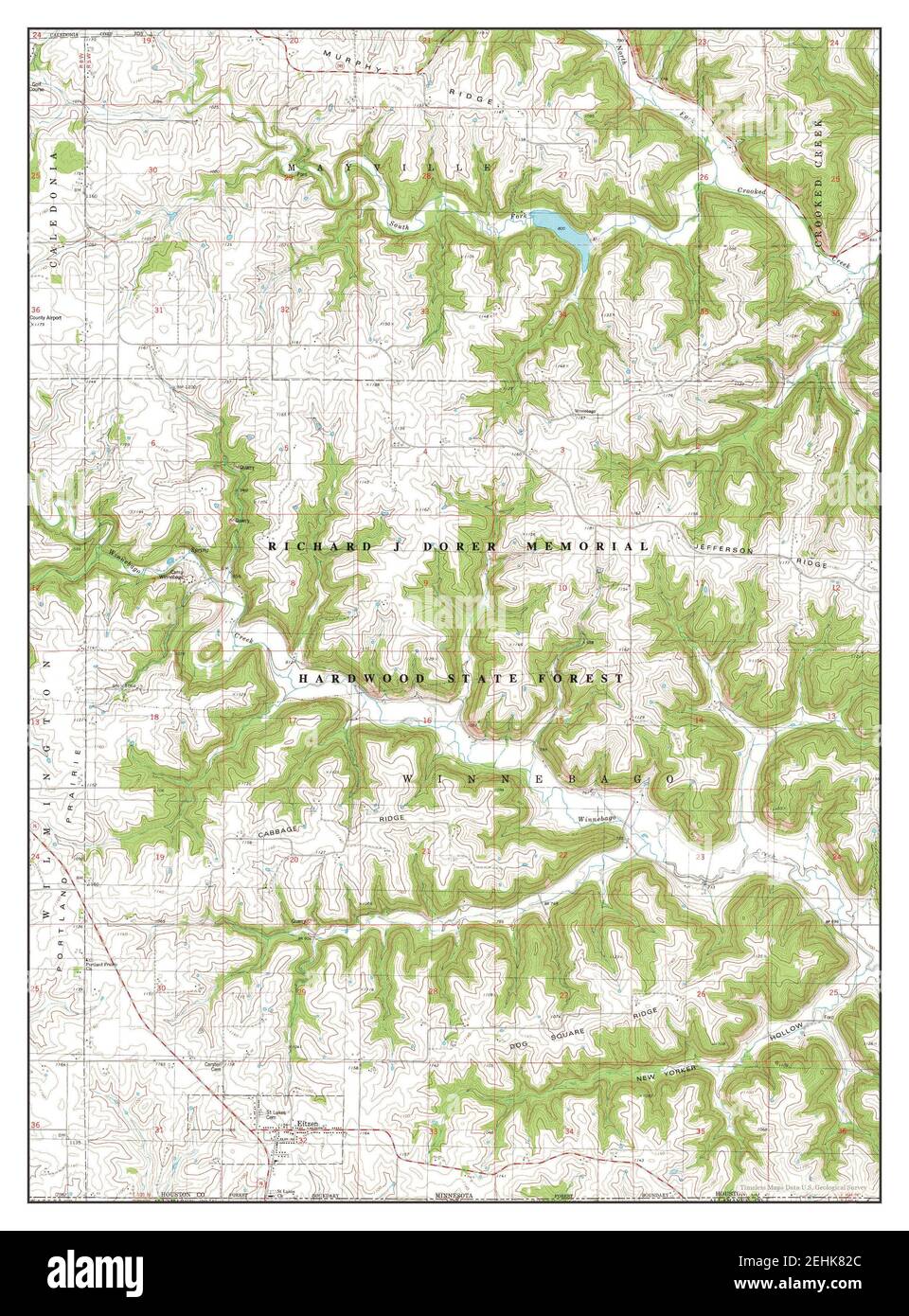 Eitzen, Minnesota, map 1980, 1:24000, United States of America by ...