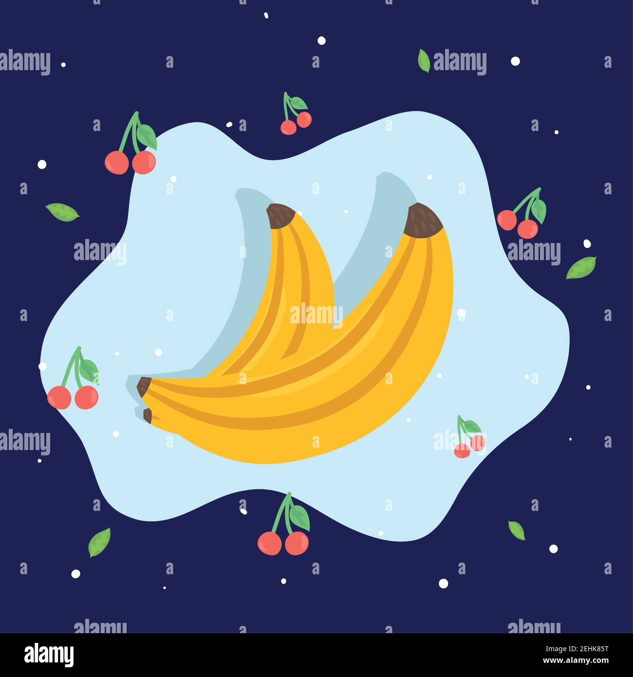 Healthy food bananas fruits design, organic eco bio and fresh theme ...