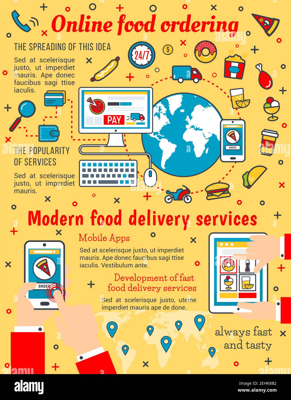 Service deliv vector vectors hi-res stock photography and images - Alamy