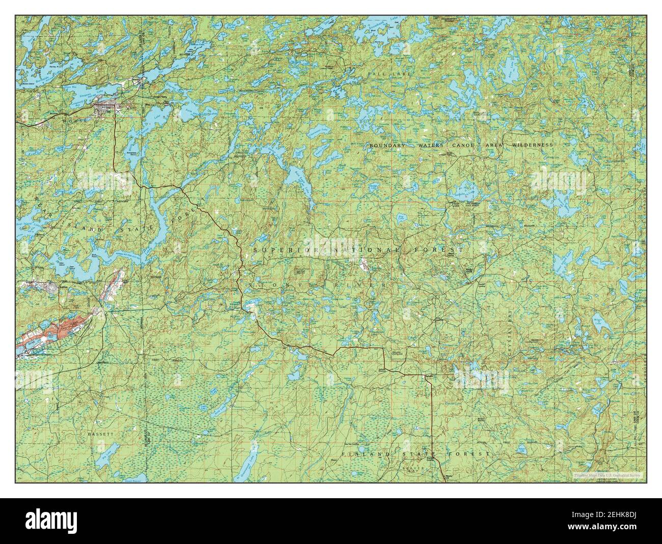 Ely, Minnesota, map 1994, 1:100000, United States of America by ...