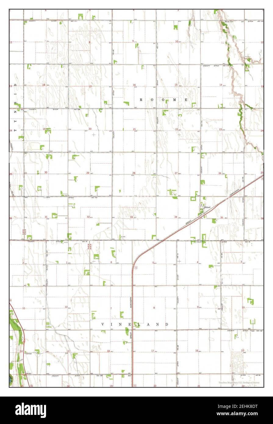 Eldred, Minnesota, map 1964, 1:24000, United States of America by ...
