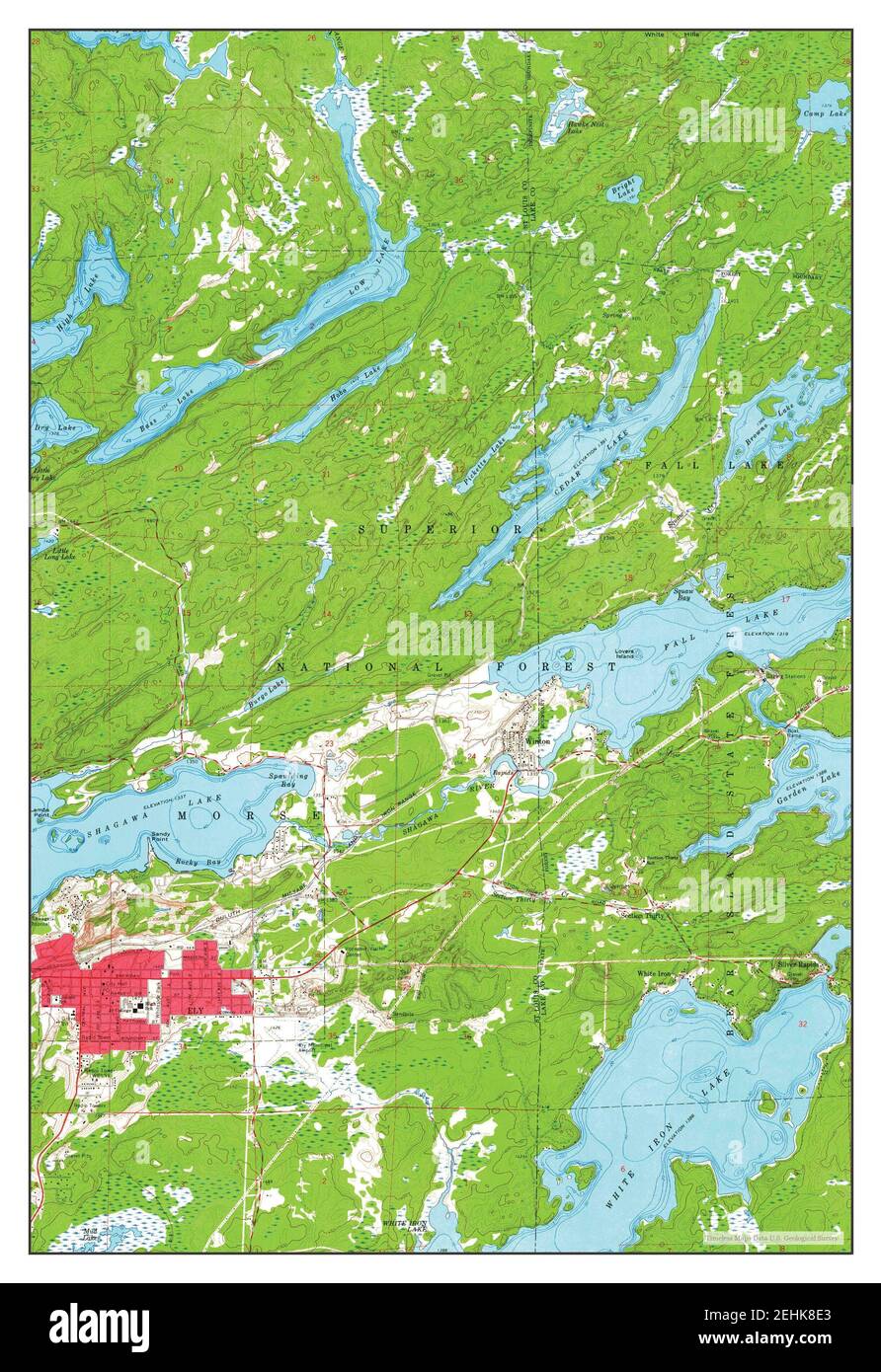 Map of ely minnesota Cut Out Stock Images & Pictures - Alamy
