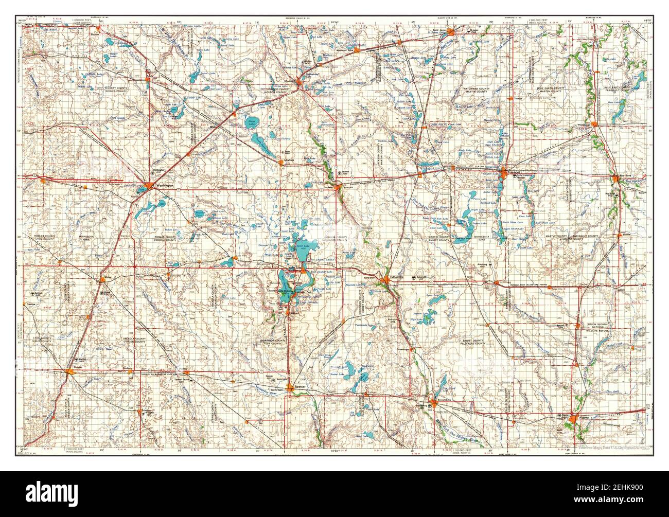 Fairmont, Minnesota, map 1954, 1:250000, United States of America by ...