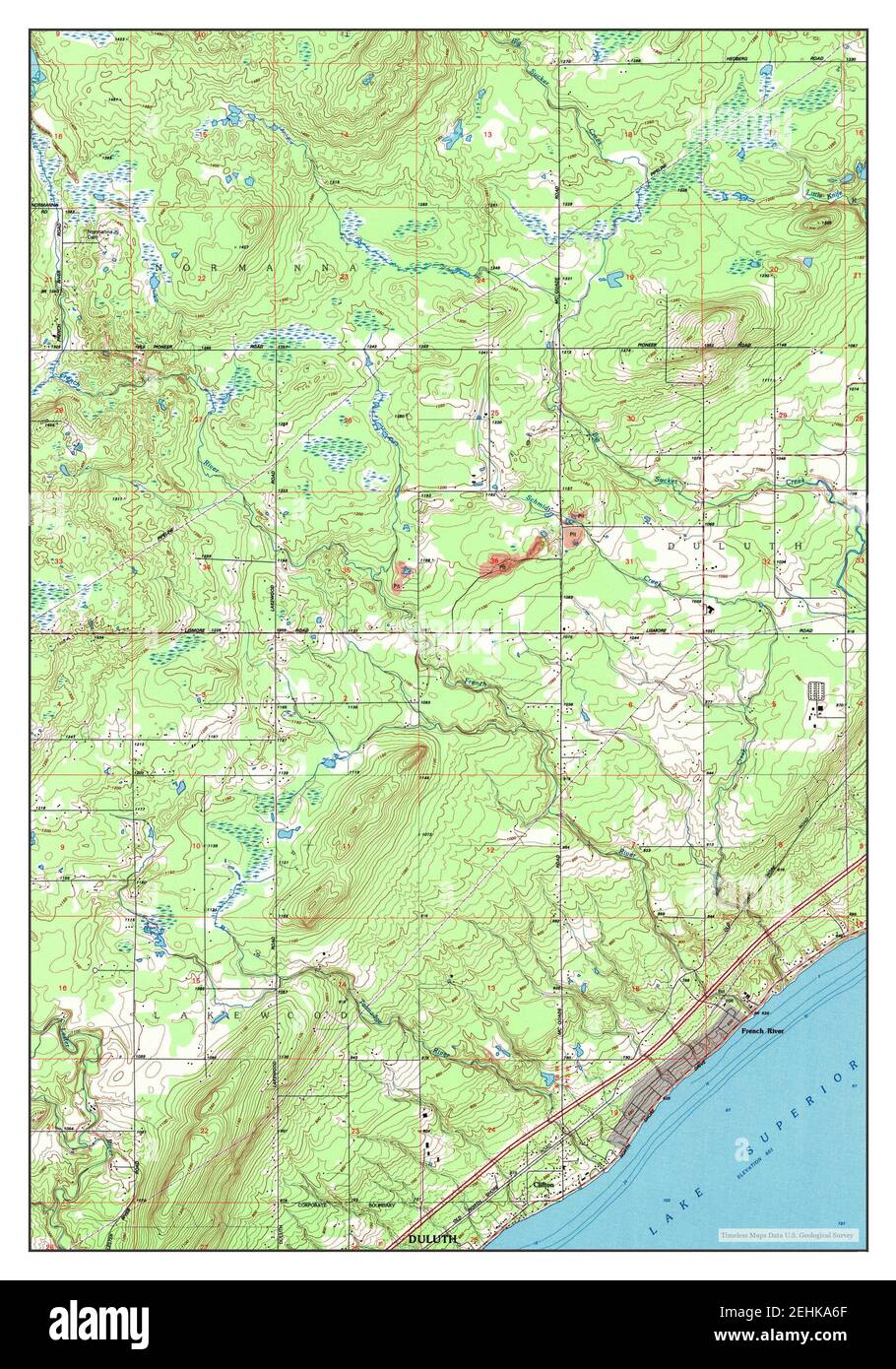 French River, Minnesota, map 1992, 1:24000, United States of America by ...