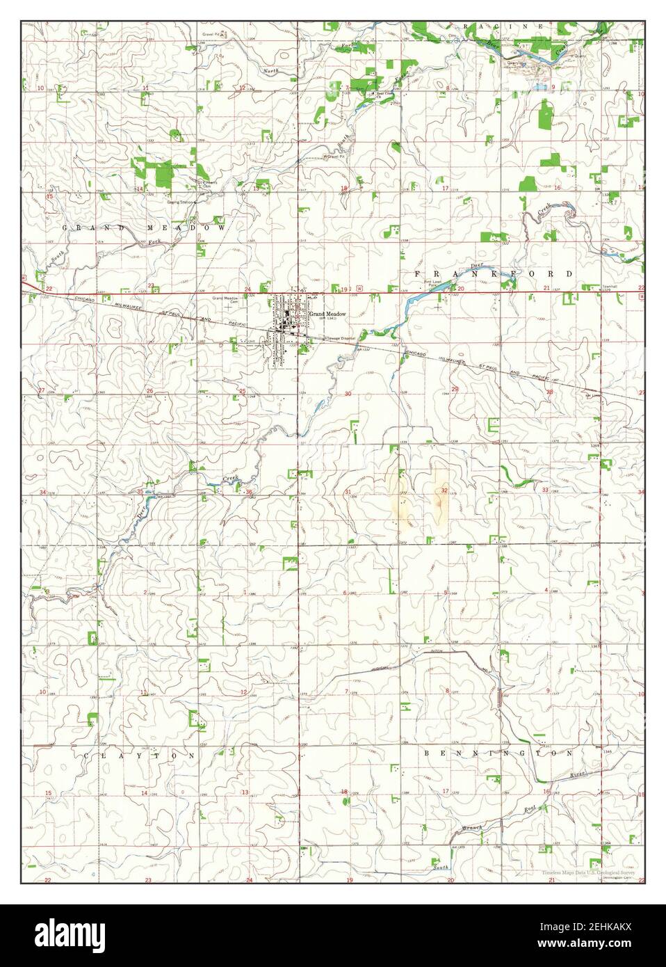 Grand Meadow, Minnesota, map 1965, 1:24000, United States of America by ...