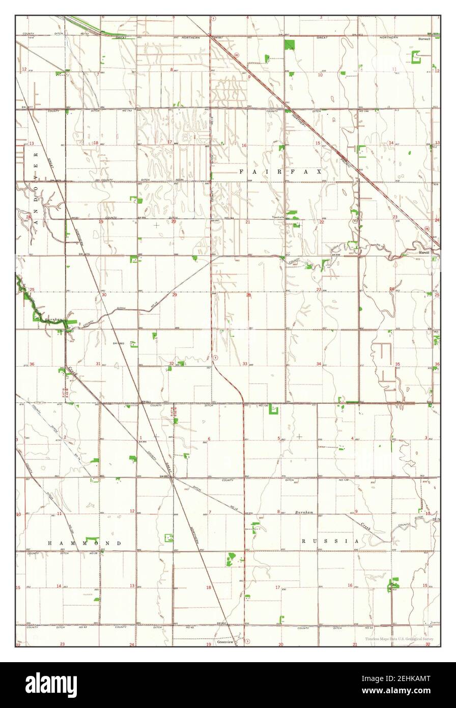 Greenview, Minnesota, map 1964, 1:24000, United States of America by ...