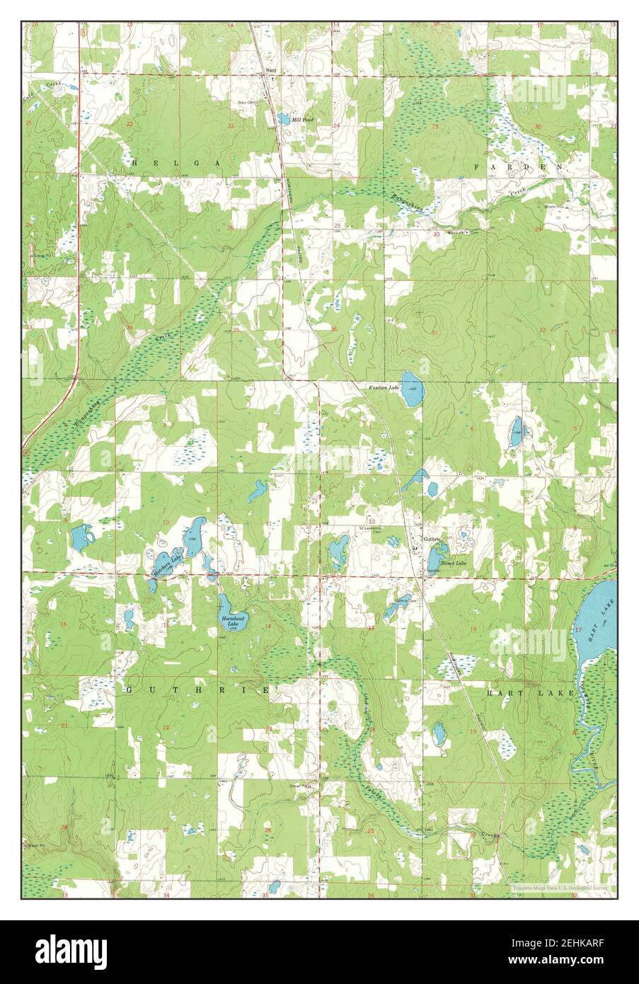 Guthrie, Minnesota, map 1968, 1:24000, United States of America by ...