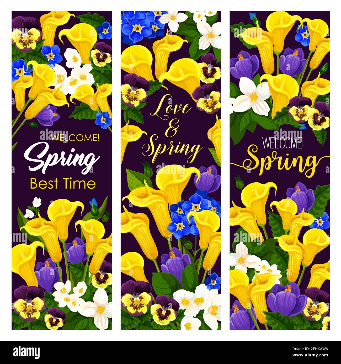 Welcome bouquet Stock Vector Images - Alamy