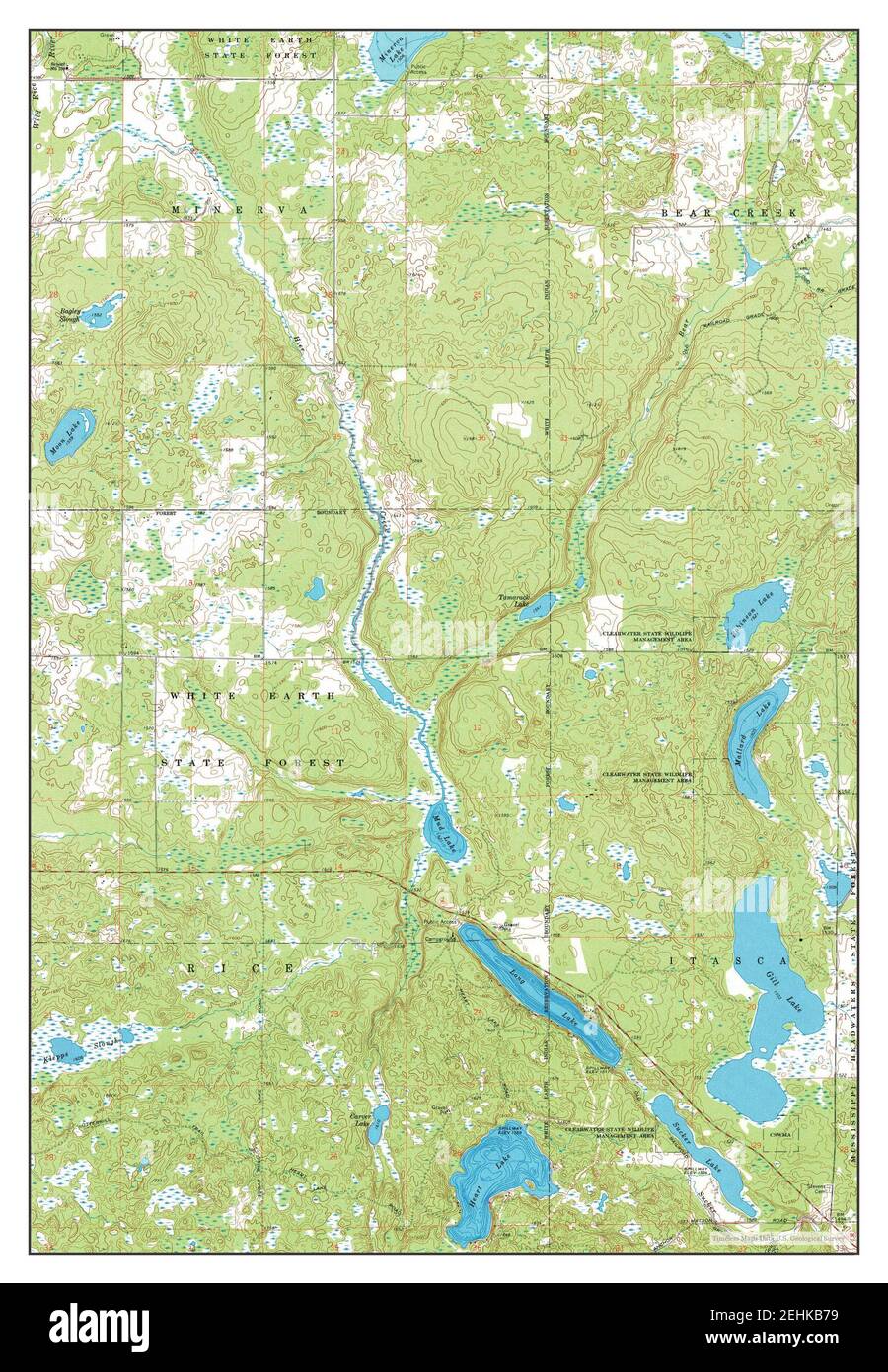 Heart Lake, Minnesota, map 1969, 1:24000, United States of America by ...