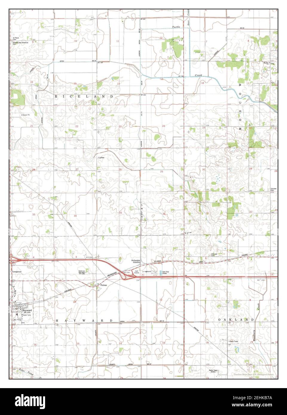 Hayward, Minnesota, map 1982, 1:24000, United States of America by ...