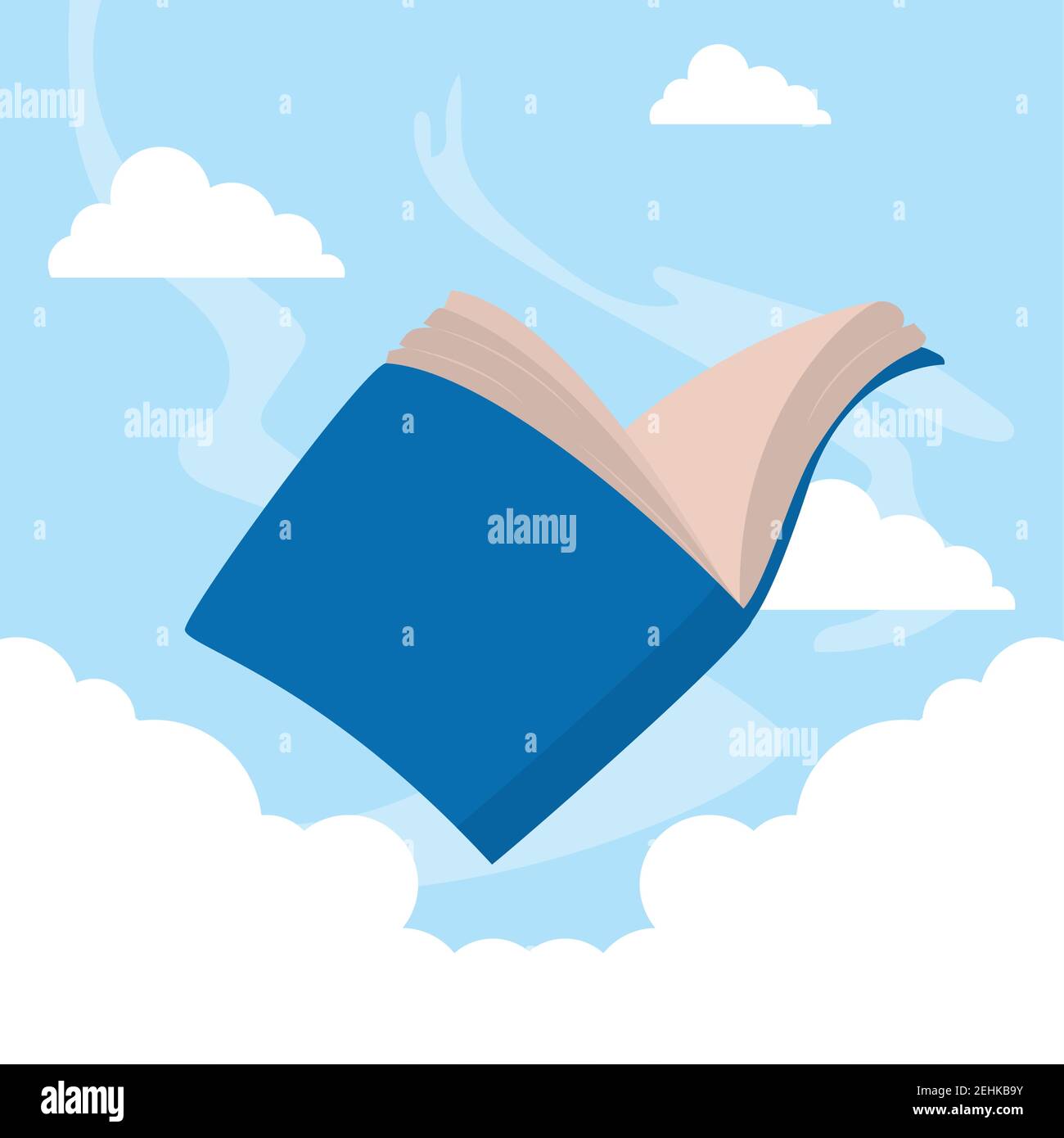book at sky design, Education literature and read theme Vector ...