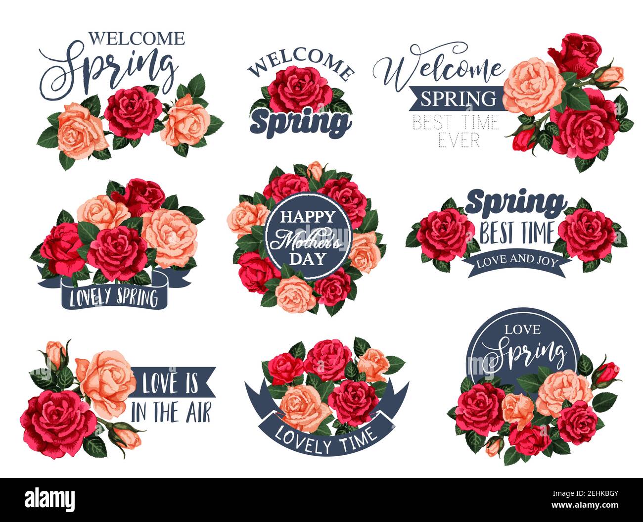 Spring time mother day Stock Vector Images - Alamy