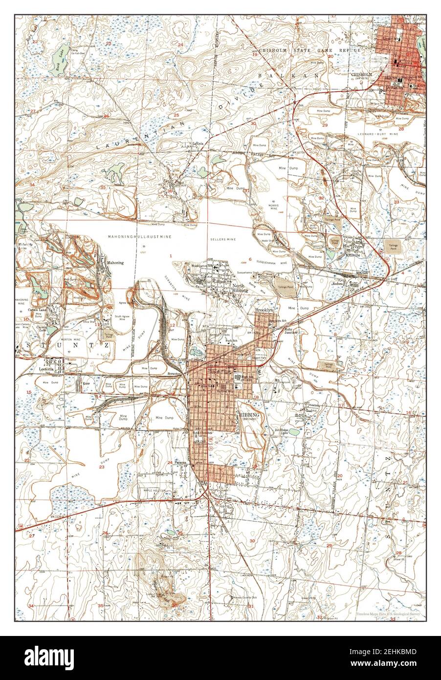 Hibbing, Minnesota, map 1951, 1:24000, United States of America by ...