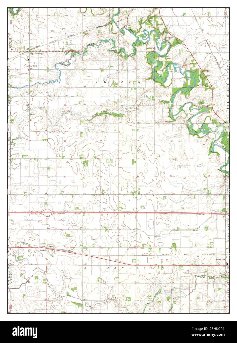 Huntley, Minnesota, map 1967, 1:24000, United States of America by ...