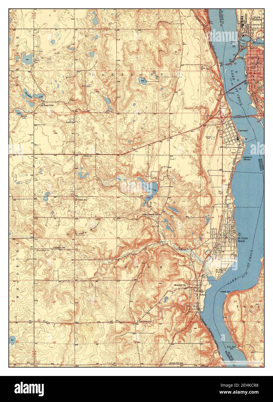 Hudson, Minnesota, map 1950, 1:24000, United States of America by ...