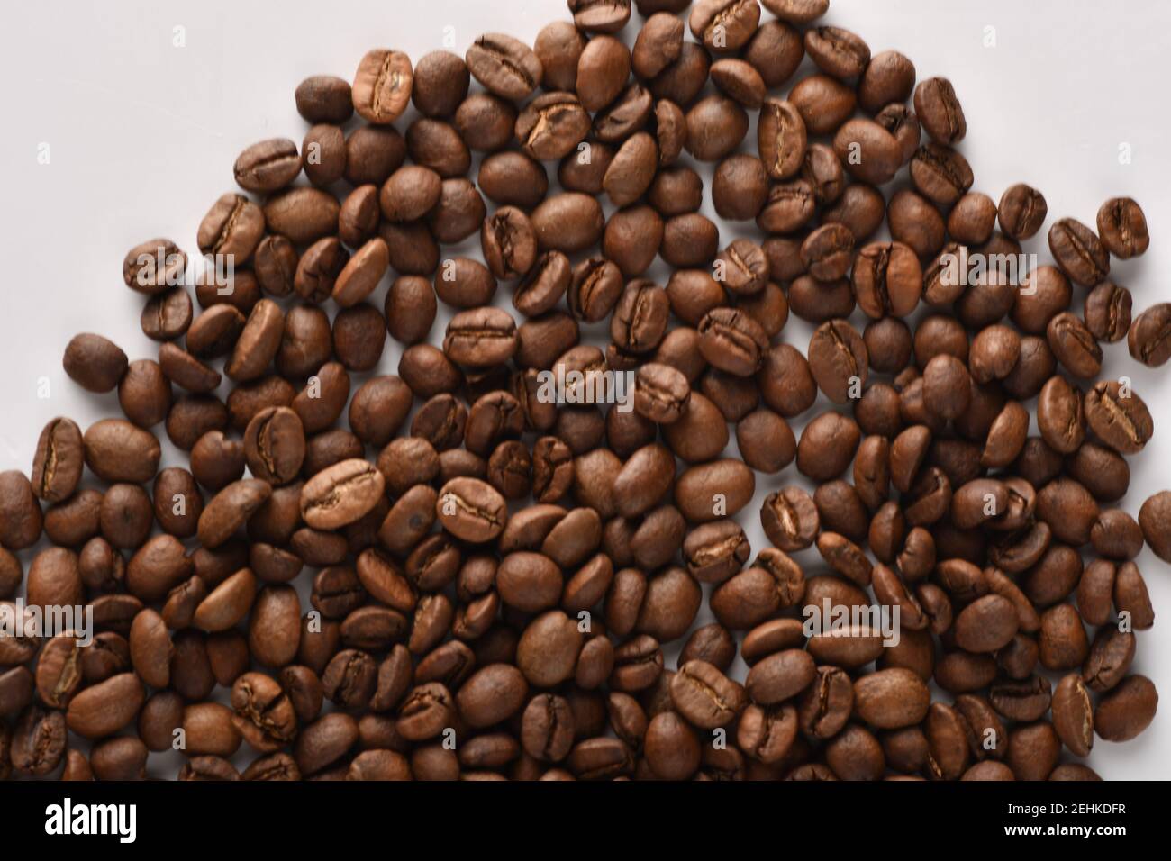 Coffee beans isolated on white background with copy space for text ...
