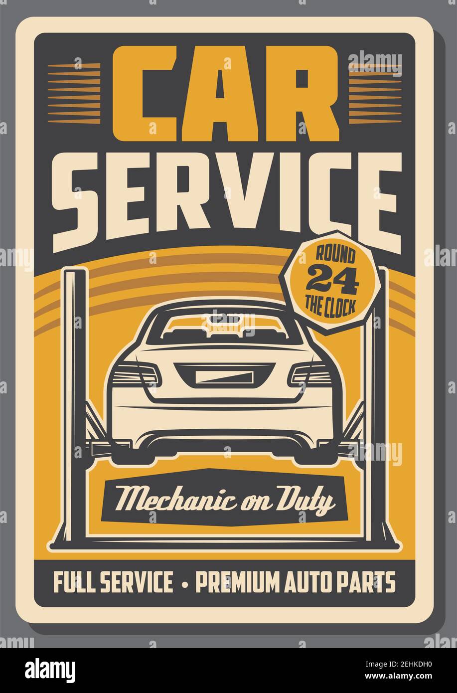 Two post lift Stock Vector Images - Alamy