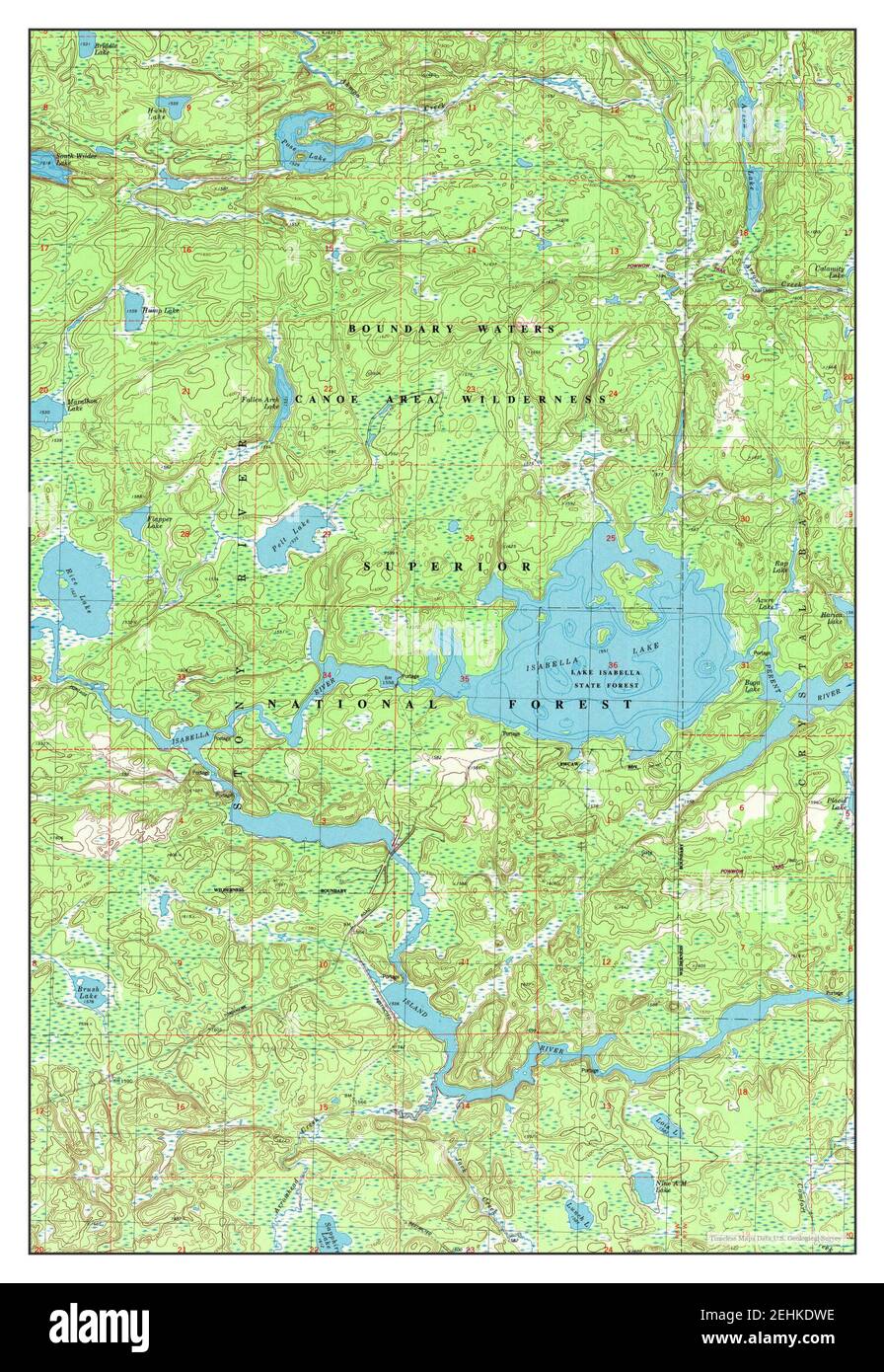 Isabella Lake, Minnesota, map 1981, 1:24000, United States of America ...