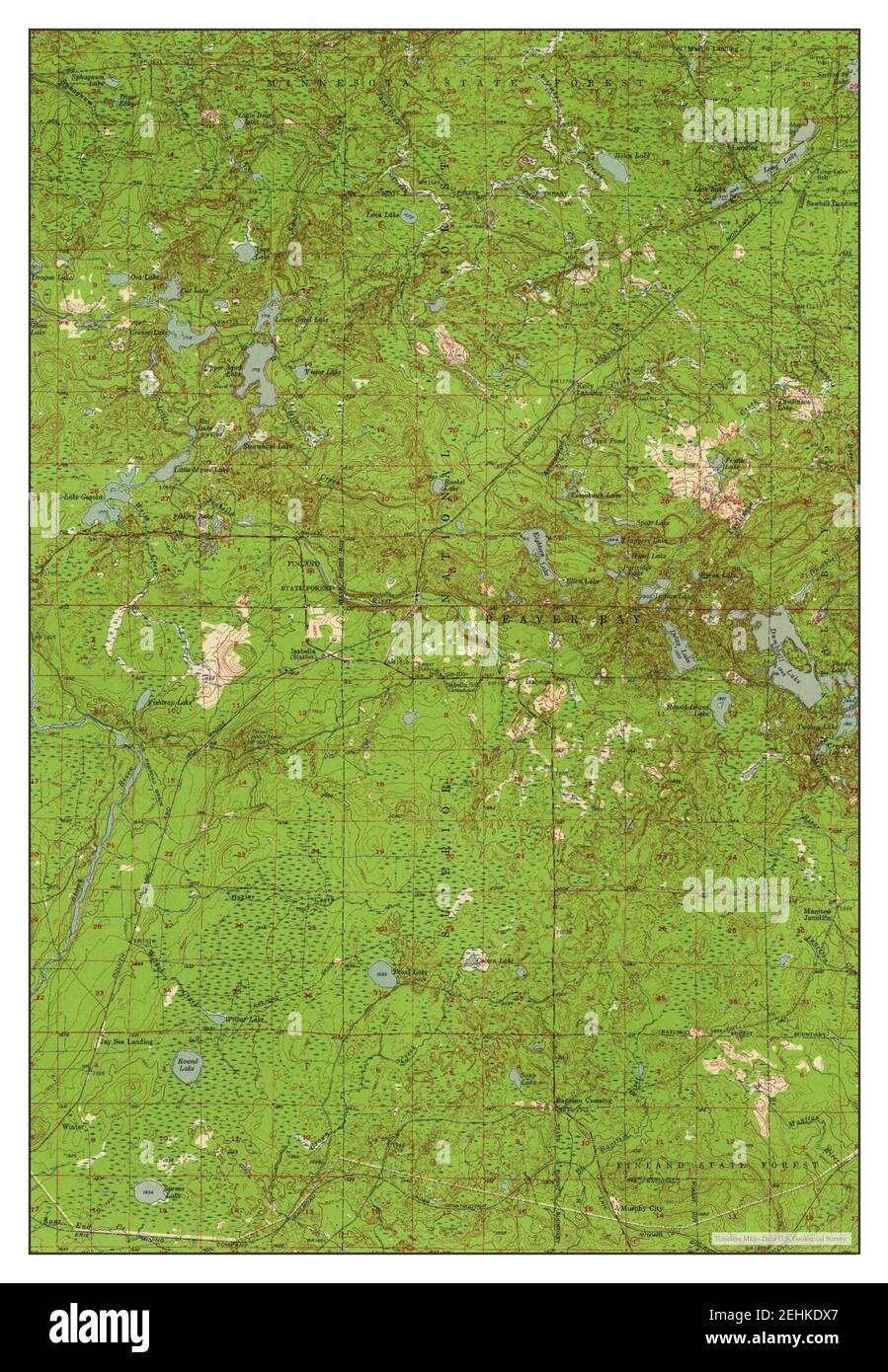 Isabella, Minnesota, map 1955, 1:62500, United States of America by ...
