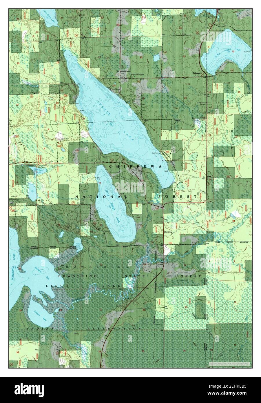 Jessie Lake, Minnesota, map 1996, 1:24000, United States of America by ...