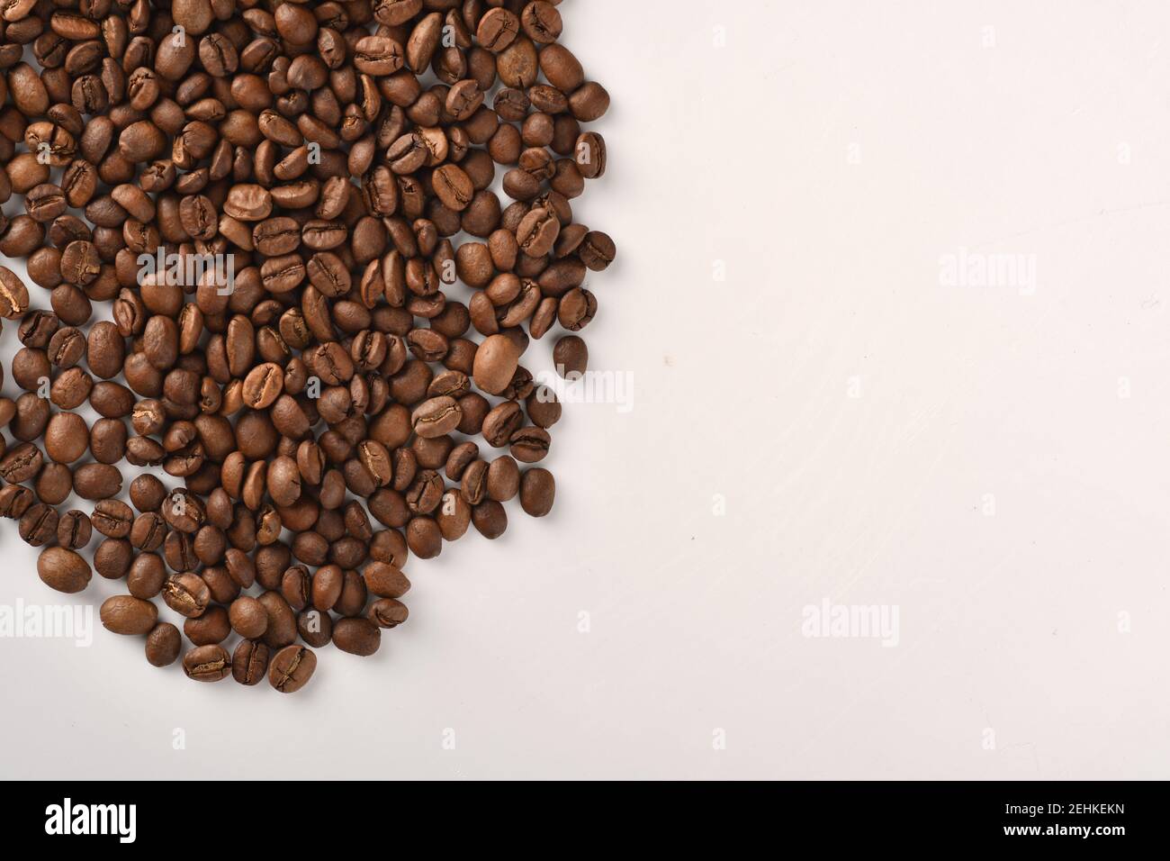 Coffee beans isolated on white background with copy space for text ...