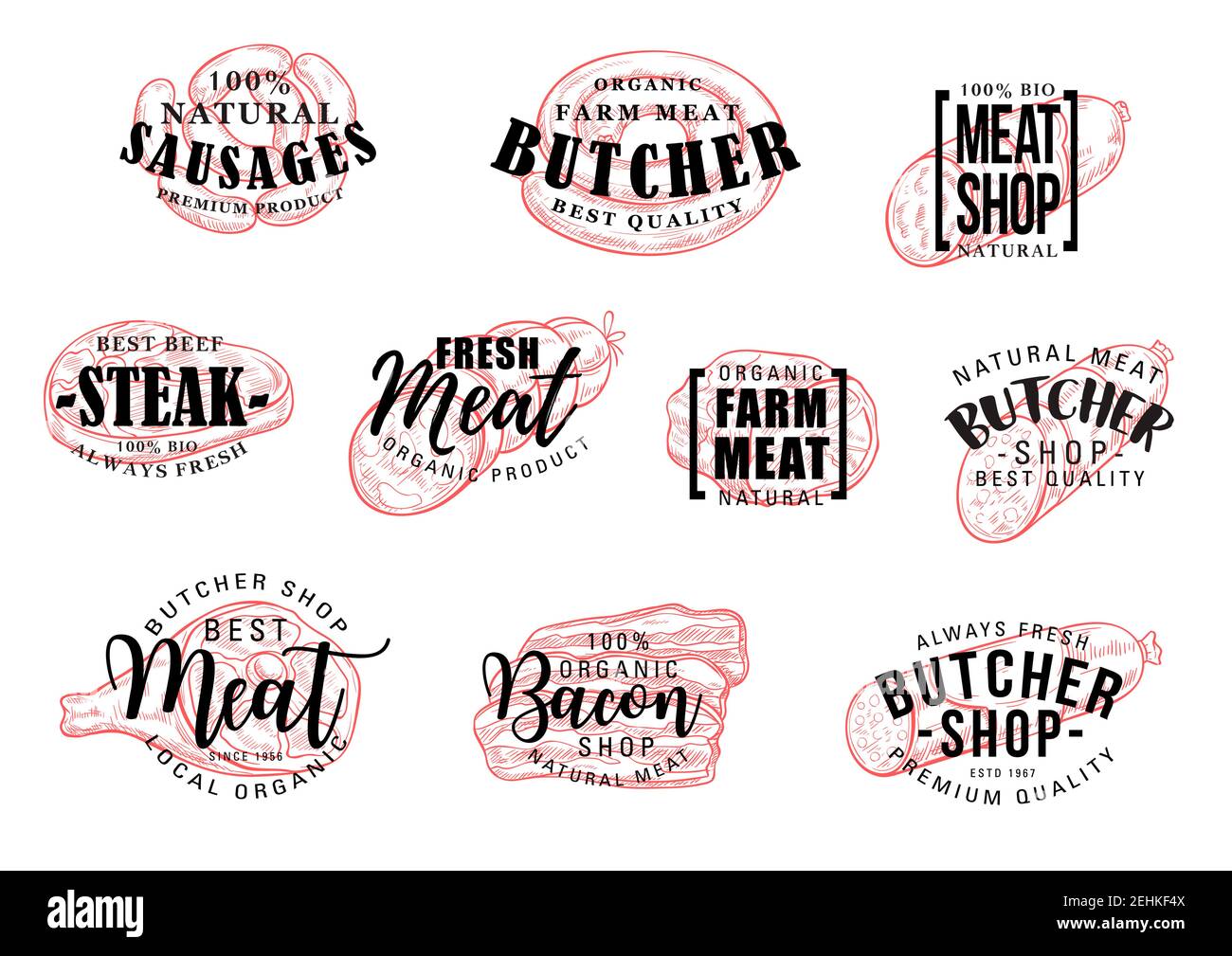 Beef lettering Stock Vector Images - Alamy