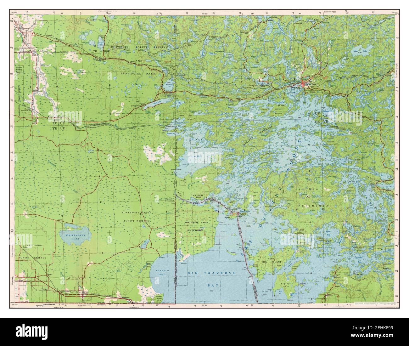 Kenora, Minnesota, map 1963, 1:250000, United States of America by ...