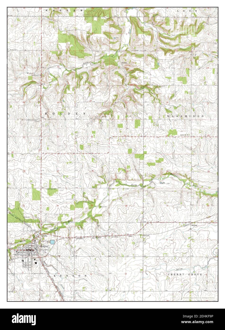 Kenyon, Minnesota, map 1968, 1:24000, United States of America by ...