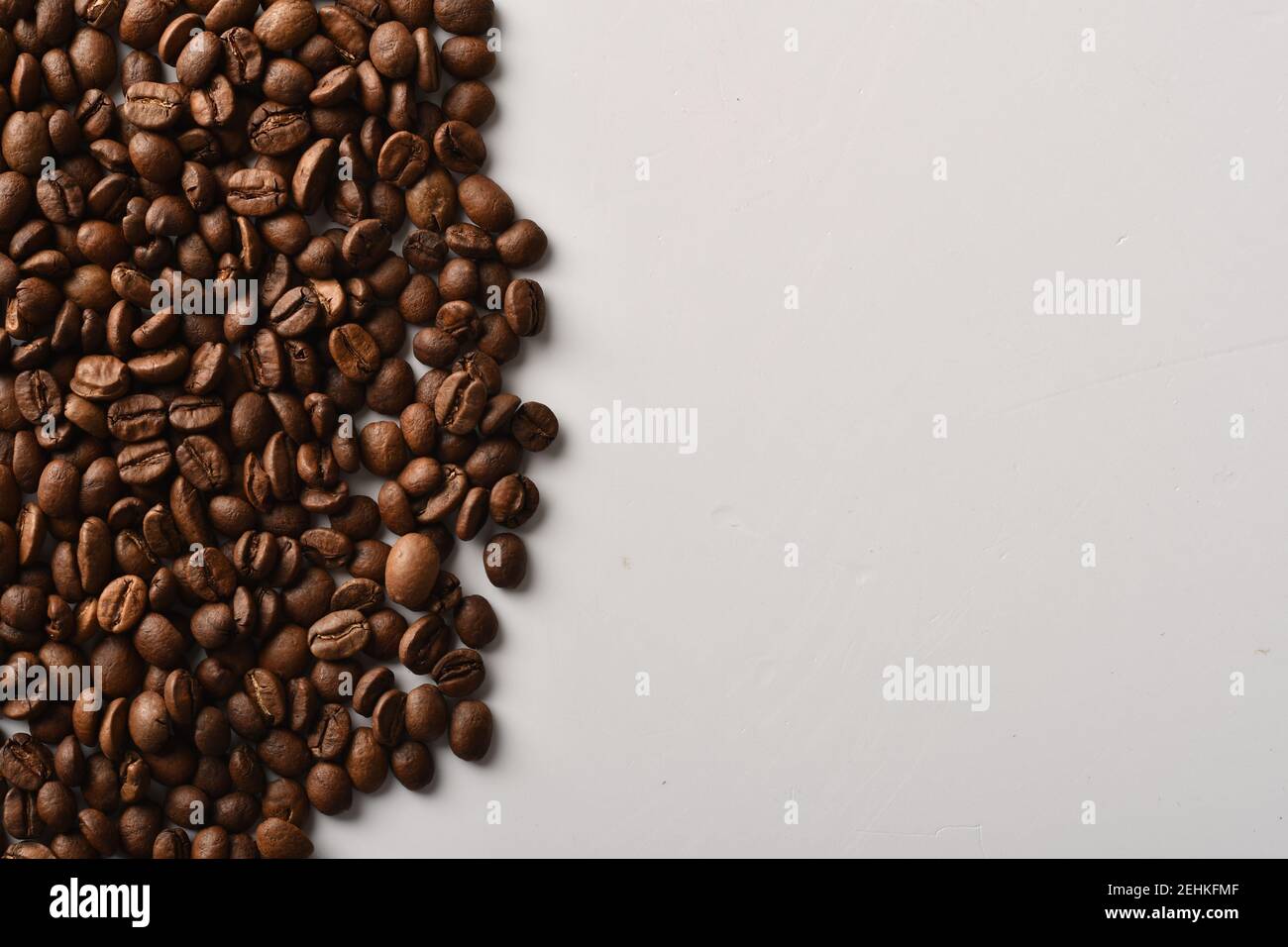 Coffee beans isolated on white background with copy space for text ...