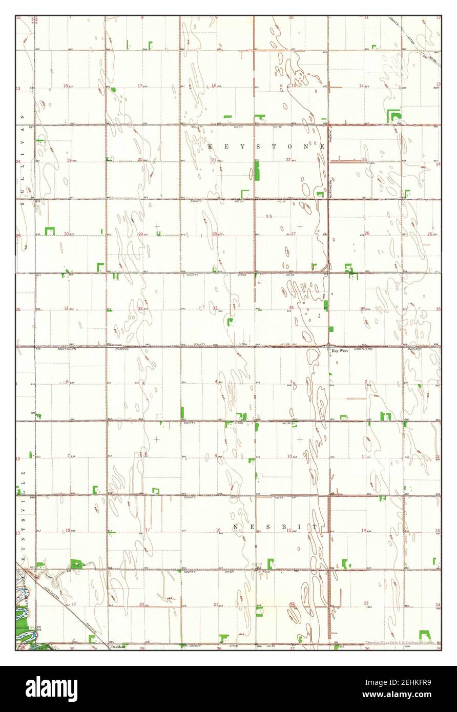 Key West, Minnesota, map 1963, 1:24000, United States of America by ...