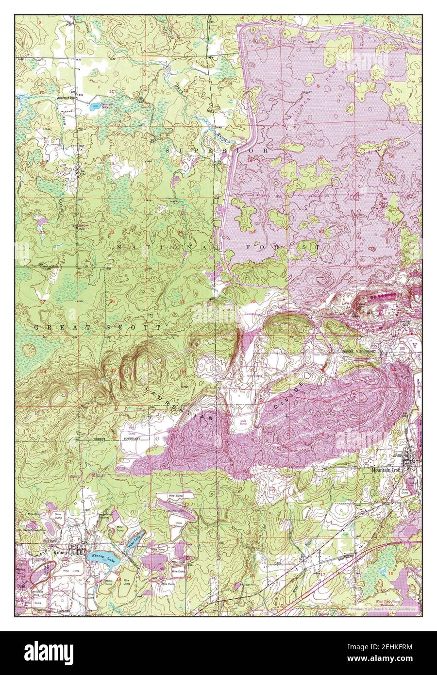 Kinney, Minnesota, map 1951, 1:24000, United States of America by ...