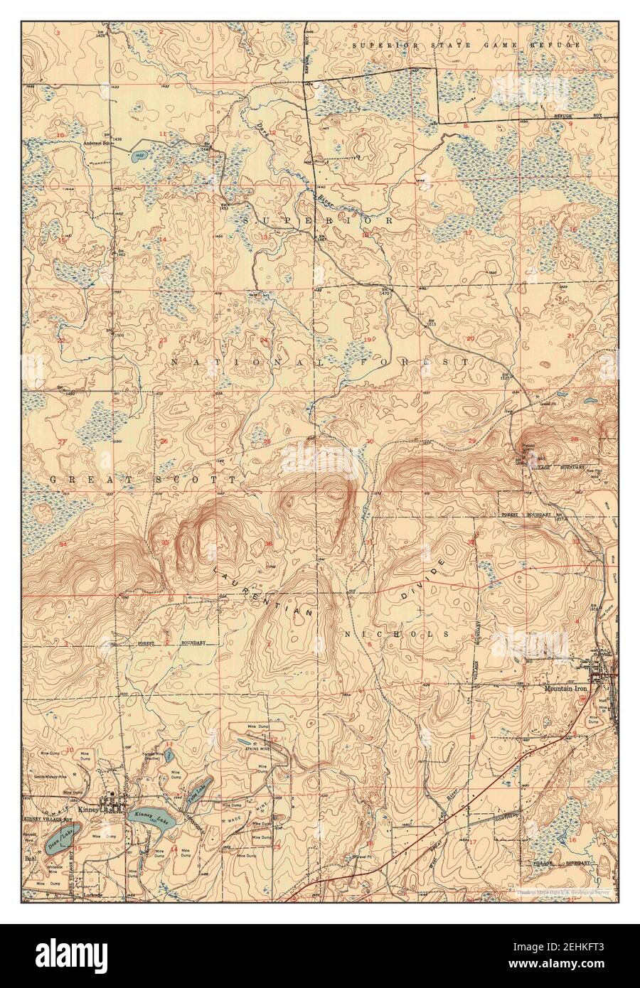 Kinney, Minnesota, map 1951, 1:24000, United States of America by ...