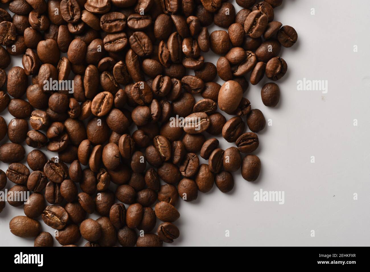Coffee beans isolated on white background with copy space for text ...