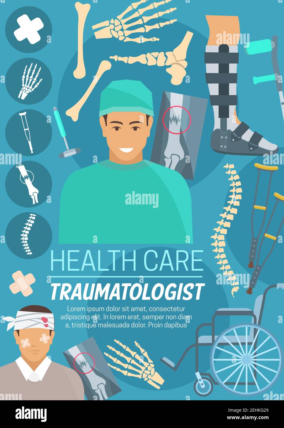 Traumatologist doctor, traumatology medicine. Trauma surgeon and ...