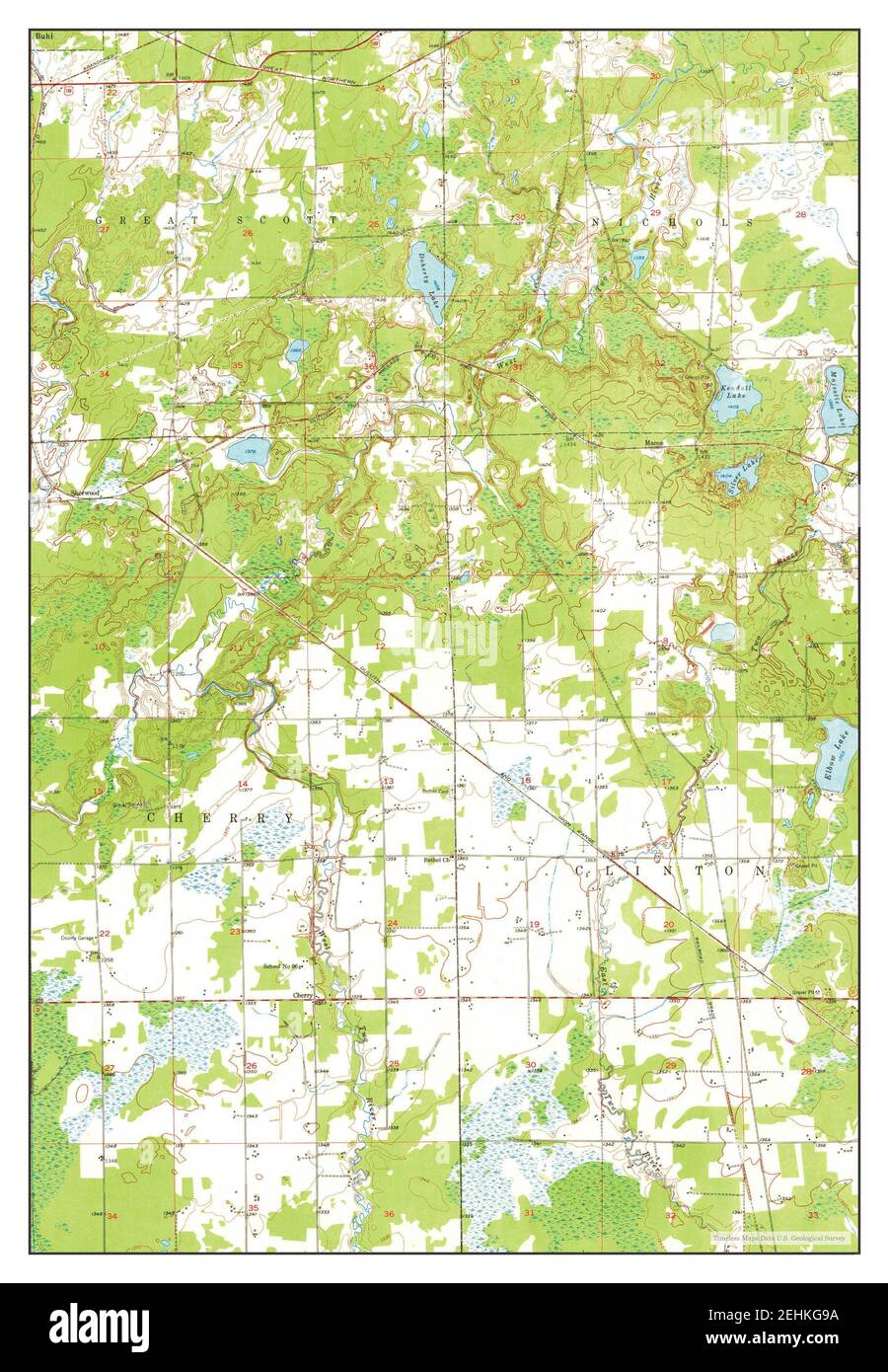 Kirk, Minnesota, map 1951, 1:24000, United States of America by ...