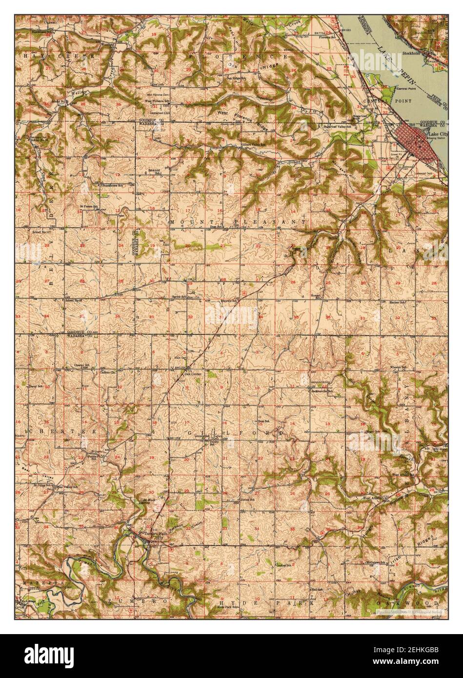 Lake City, Minnesota, map 1951, 1:62500, United States of America by ...