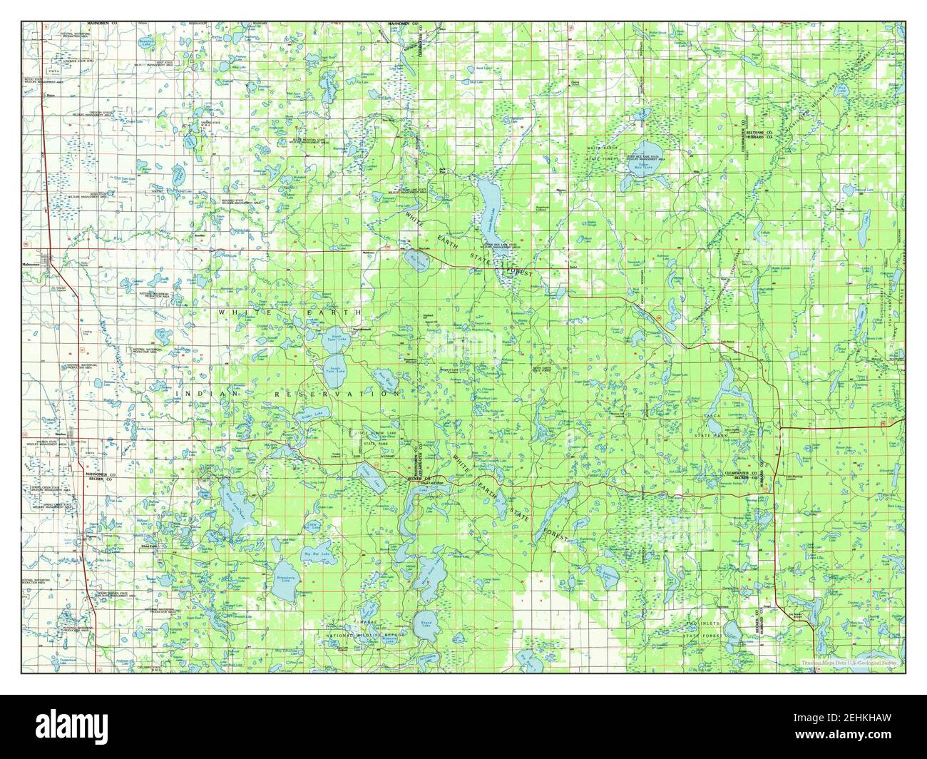 Map of lake itasca hi-res stock photography and images - Alamy