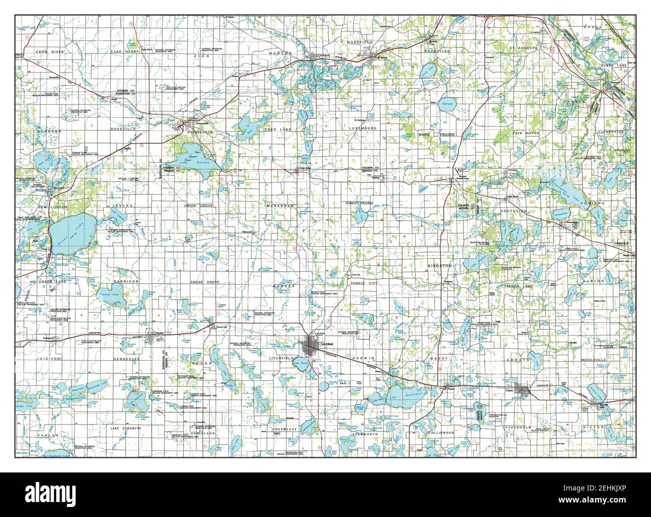 Map of litchfield minnesota hi-res stock photography and images - Alamy