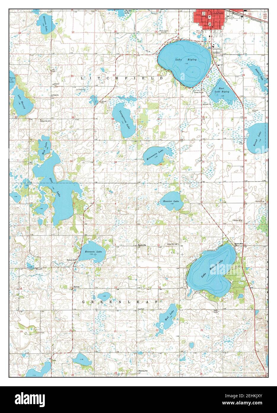 Map of litchfield minnesota hi-res stock photography and images - Alamy