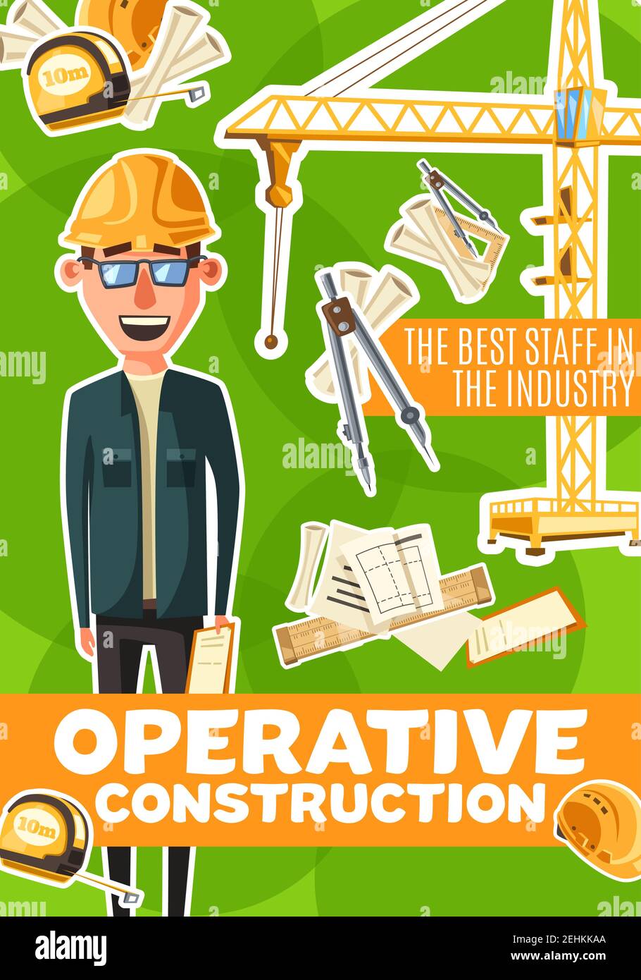 Engineer profession, construction and building industry design ...