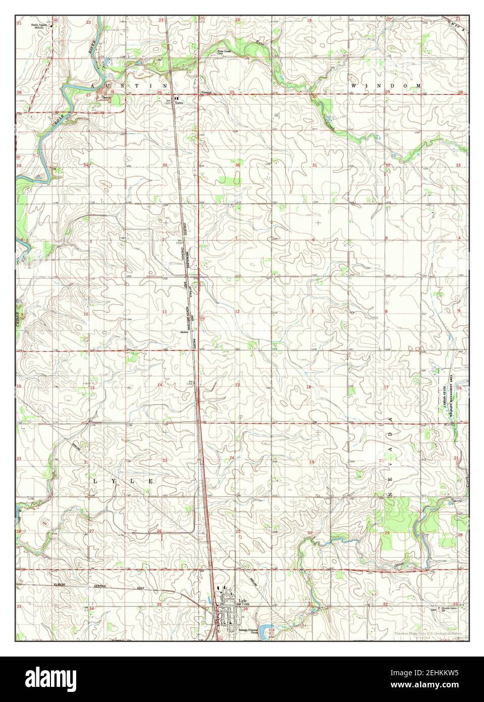 Lyle, Minnesota, map 1982, 1:24000, United States of America by ...