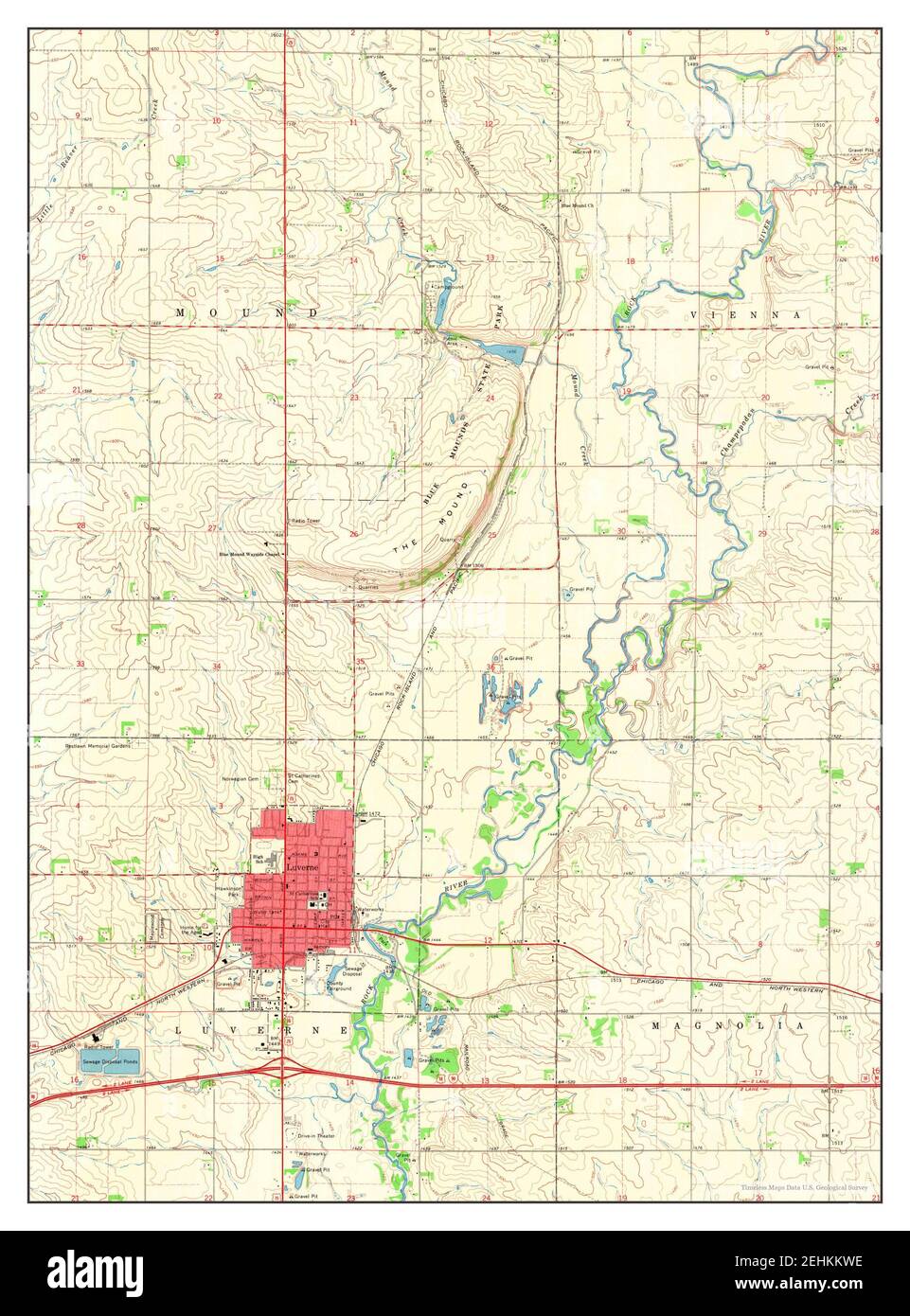 Map of luverne Cut Out Stock Images & Pictures - Alamy