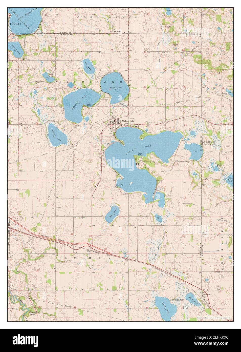 Madison Lake, Minnesota, map 1974, 1:24000, United States of America by ...
